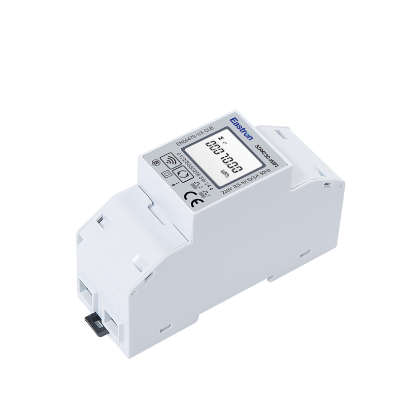 SDM230-WIFI Single-phase 100A DIN-rail meter with WiFi connectivity.
